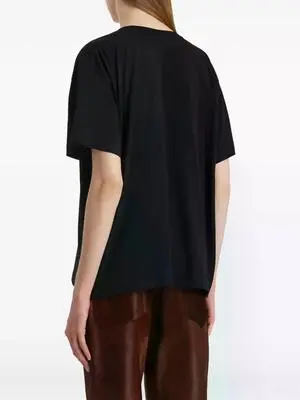 Khaite Linda V-neck T-shirt - Black