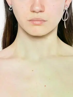 Completedworks Tone Thread Knot-detail Mismatched Earrings - Silver