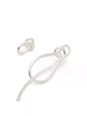 Completedworks Tone Thread Knot-detail Mismatched Earrings