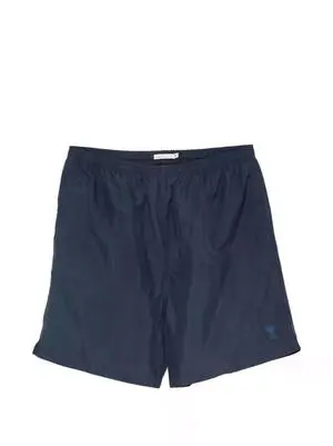 AMI Paris Logo Swim Shorts - Blue