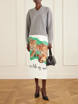 Brandon Maxwell Maris Cashmere V-neck Sweater