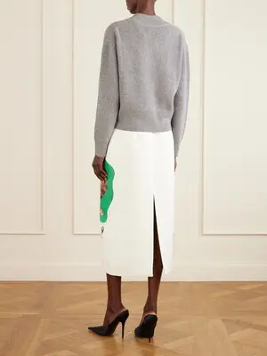 Brandon Maxwell Maris Cashmere V-neck Sweater