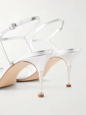 Manolo Blahnik Ciagalo 70 Metallic Leather Sandals