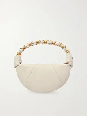 Saint Laurent Amalia Mini Leather Shoulder Bag - Neutrals