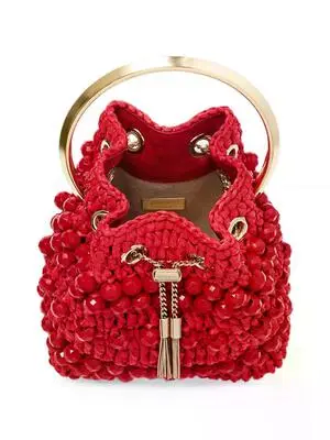 JIMMY CHOO Bon Bon Beaded Bucket Bag