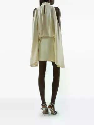 TALLER MARMO Bacall High-neck Draped Dress - Neutrals