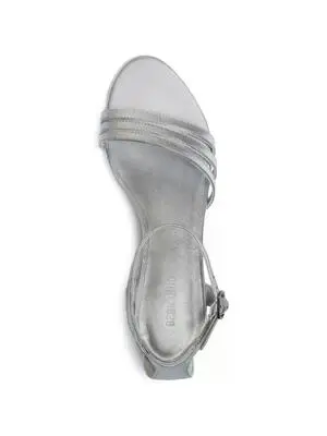 Bernardo Lima Strappy Kitten Heel Sandals - Silver