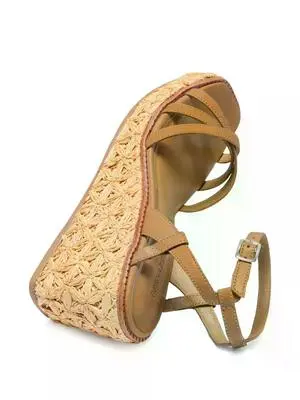 Bernardo Cairo Criss-cross Wedge Espadrilles - Neutrals