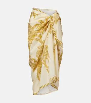 ERES Jungle Printed Cotton And Silk Beach Cover-up - Yellow