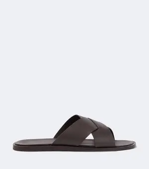 Orlebar Brown Muro Leather Sandals - Brown