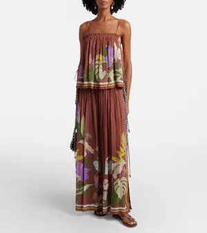 ALEMAIS Alfie Floral Wide-leg Pants