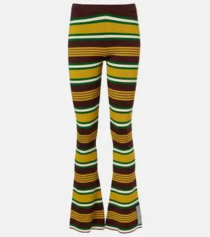 ALEMAIS Knitted Striped Flared Pants