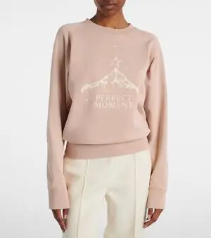Perfect Moment Logo Cotton Jersey Sweatshirt - Pink