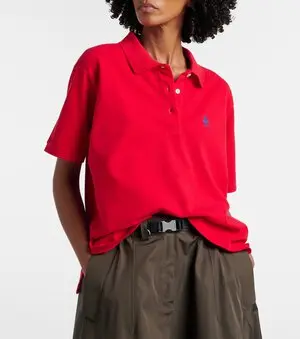 Prada Logo Cotton Piqué Polo Shirt