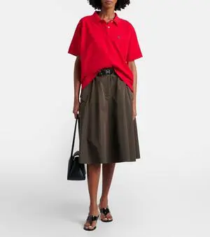 Prada Logo Cotton Piqué Polo Shirt