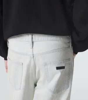 Fear Of God Straight Leg Jeans In Bleach Wash
