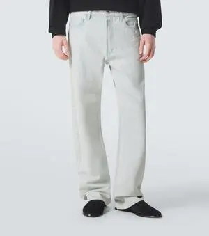 Fear Of God Straight Leg Jeans In Bleach Wash