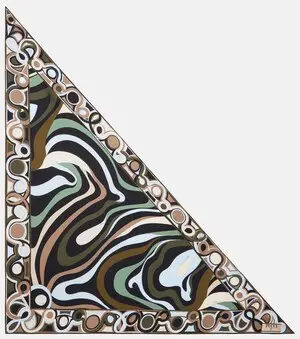 Emilio Pucci Marmo Silk Twill Scarf - Multicoloured