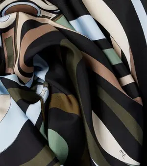 Emilio Pucci Marmo Silk Twill Scarf - Multicoloured