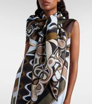 Emilio Pucci Marmo Silk Twill Scarf - Multicoloured
