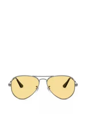 Ray-ban Aviator Max Sunglasses With Yellow Tinted Lenses - Grey