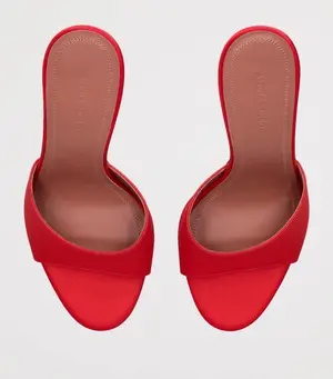 Amina Muaddi Elodie Heeled Mules - Red