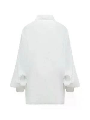 SOSUE Balloon Sleeve Blouse - White
