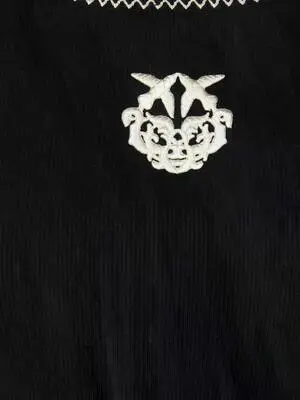 Pinko Ribbed Vest Top With Love Birds Embroidery