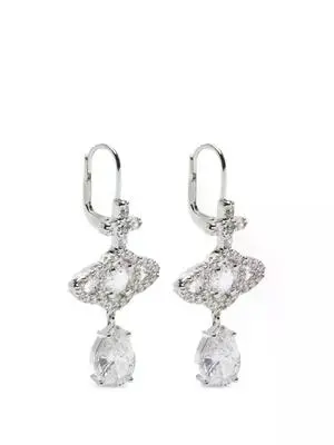 VIVIENNE WESTWOOD Olympia Drop Earrings With Orb Motif - Silver
