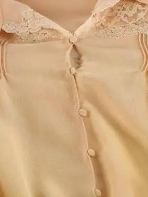 Saint Laurent Lavallière Lace-detail Blouse - Neutrals