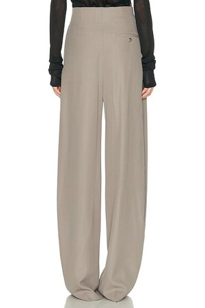 MUGLER High Waist Wide Leg Trouser