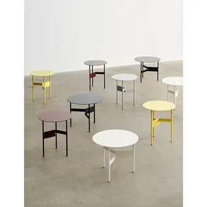 HAY Shim Coated-steel Coffee Table 51cm - Eggshell
