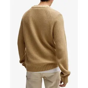Hugo Happy Logo-patch Cotton-knit Jumper