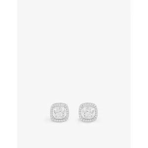 APM MONACO Lumiere Square Pavé Zirconia Stud Earrings - Silver