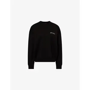 RU & ROCKA Embroidered Round Neck Knitted Jumper - Black