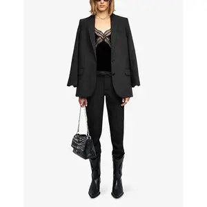 Zadig&Voltaire Lace-embroidered Velvet Cami Top