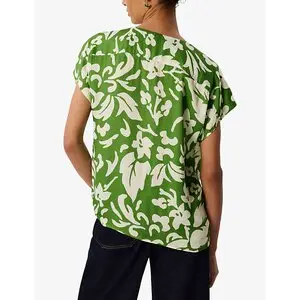 Whistles Floral Print Short-sleeve Blouse