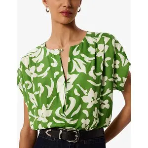 Whistles Floral Print Short-sleeve Blouse