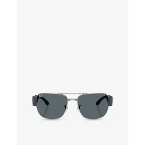 Ray-ban Square-frame Metal Sunglasses - Silver