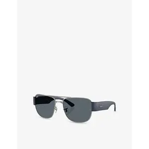 Ray-ban Square-frame Metal Sunglasses - Silver