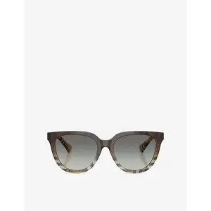 Burberry Round Frame Acetate Sunglasses - Brown