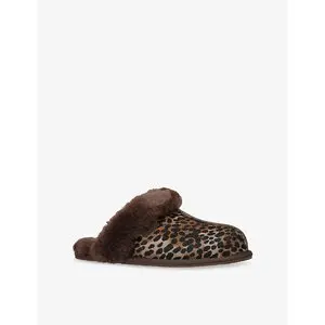UGG Scuffette Suede And Shearling Slippers - Brown/oth