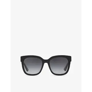 Gucci Square Frame Acetate Sunglasses - Black