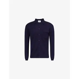NOBL Koen Long-sleeve Knitted Shirt - Navy
