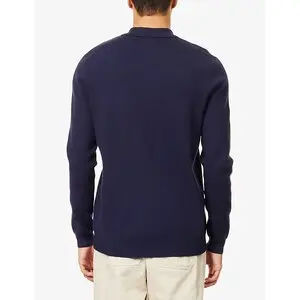 NOBL Koen Long-sleeve Knitted Shirt - Navy