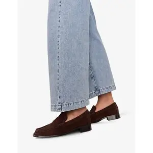 Whistles Mora Square-toe Suede Loafers
