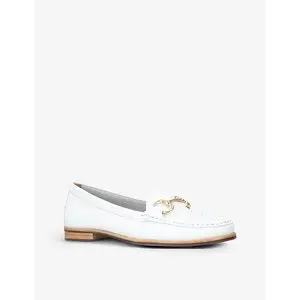 Carvela Horsebit-embellished Leather Loafers - White