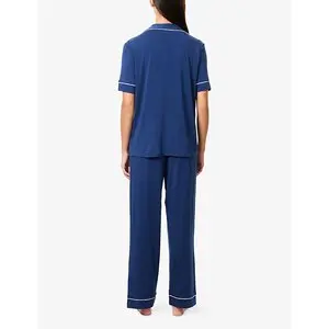 Eberjey Gisele Contrast-piping Stretch-woven Pyjama Set