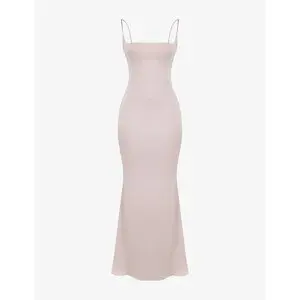 House Of Cb Olivette Corset Satin Maxi Dress - Crystal