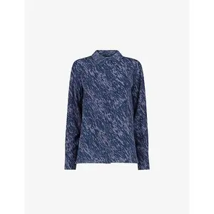 Whistles Abstract Print Long Sleeve Woven Shirt - Multi-coloured